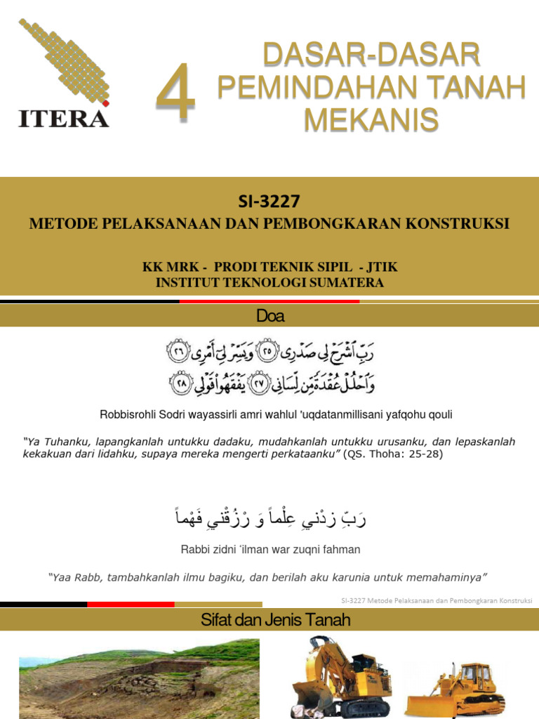 Dasar-Dasar Pemindahan Tanah Mekanis | PDF