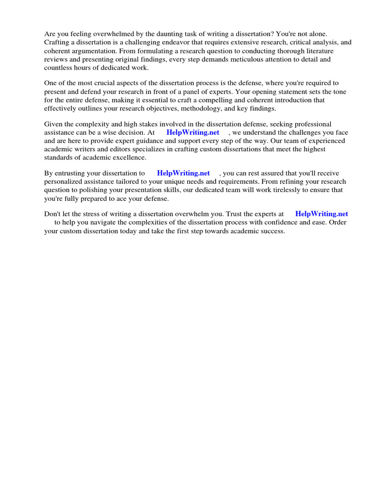 Dissertation Defense Opening Statement | PDF | Trials | Witness