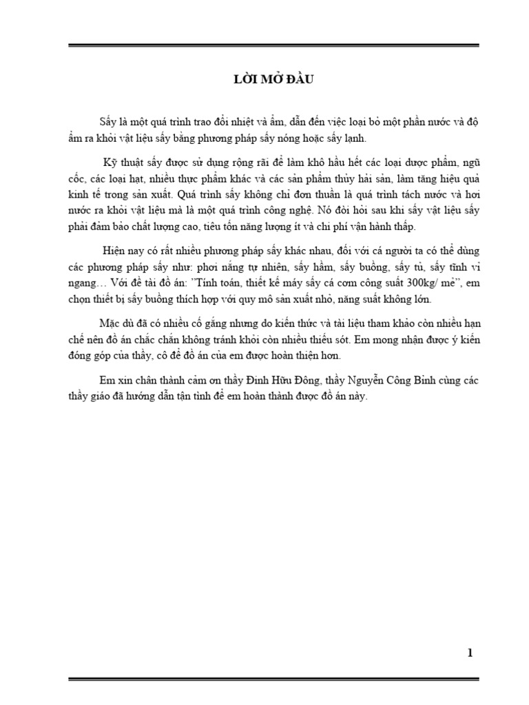 PDF Thiet Ke He Thong Say Ca Com Bang Thiet Bi Say Buong Nang Suat 300 KG Me | PDF