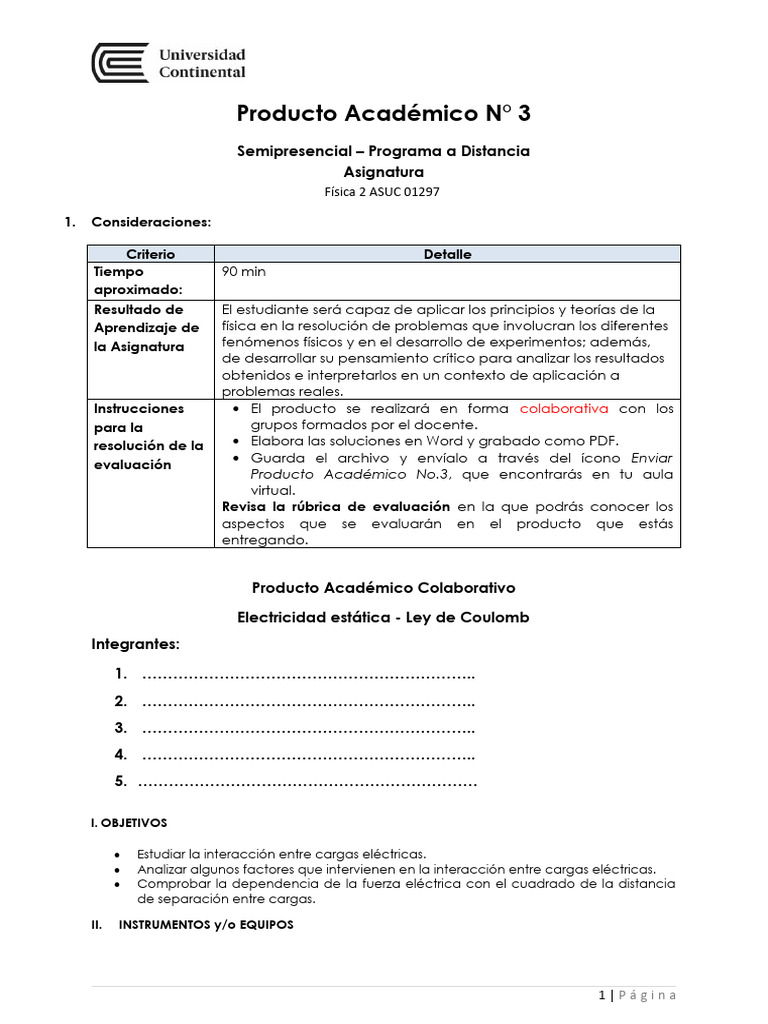 Pa3 - 2024 00 | PDF | Fuerza | Carga eléctrica