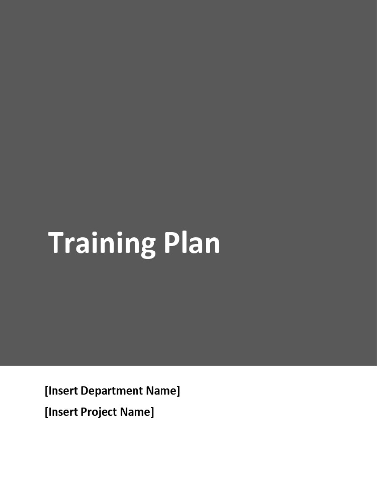 Training Plan Template Guide | PDF | Target Audience | Curriculum