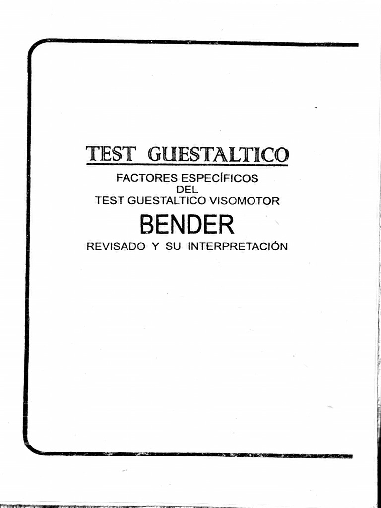 Factores del Test Gestáltico Bender | PDF | Las emociones | Ángulo