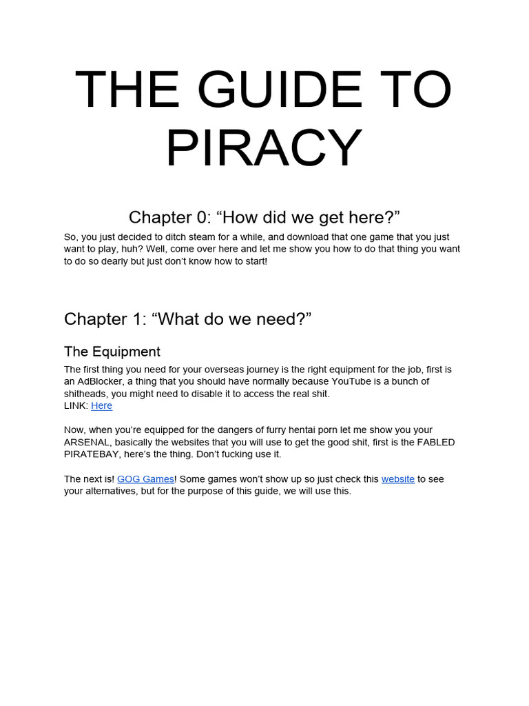 Guide To Piracy | PDF | Computing