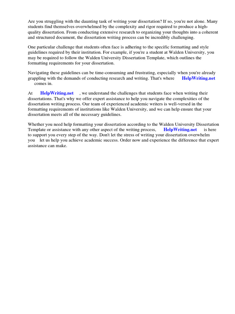 Walden University Dissertation Template | Download Free PDF | Thesis ...