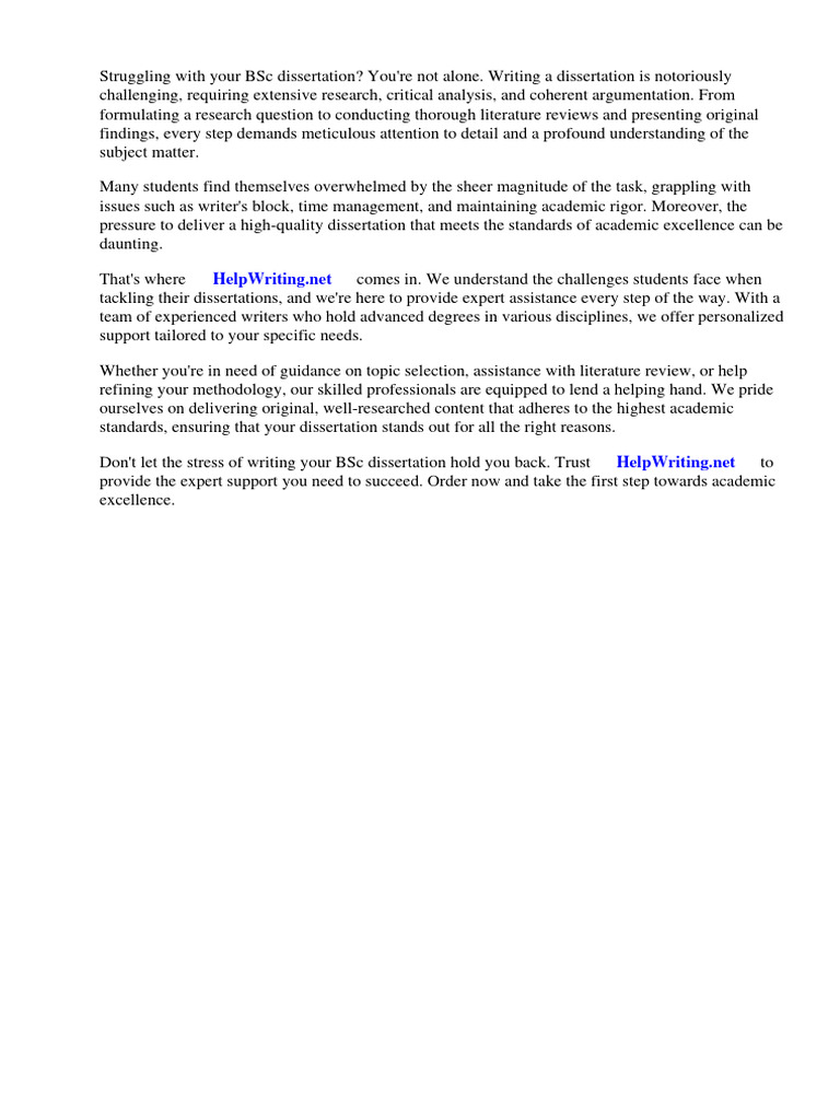 BSC Dissertation Examples | PDF | Methodology | Thesis