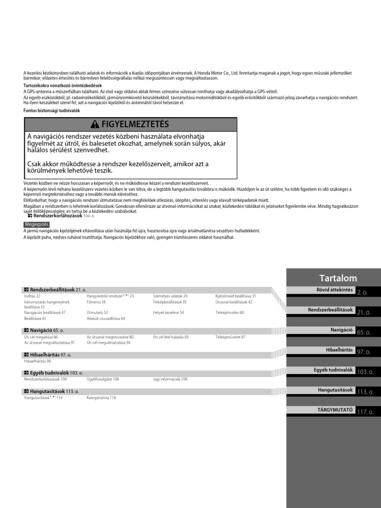 HR-V eHEV NAVIGÁCIÓ 2022 - MODELLÉV | PDF