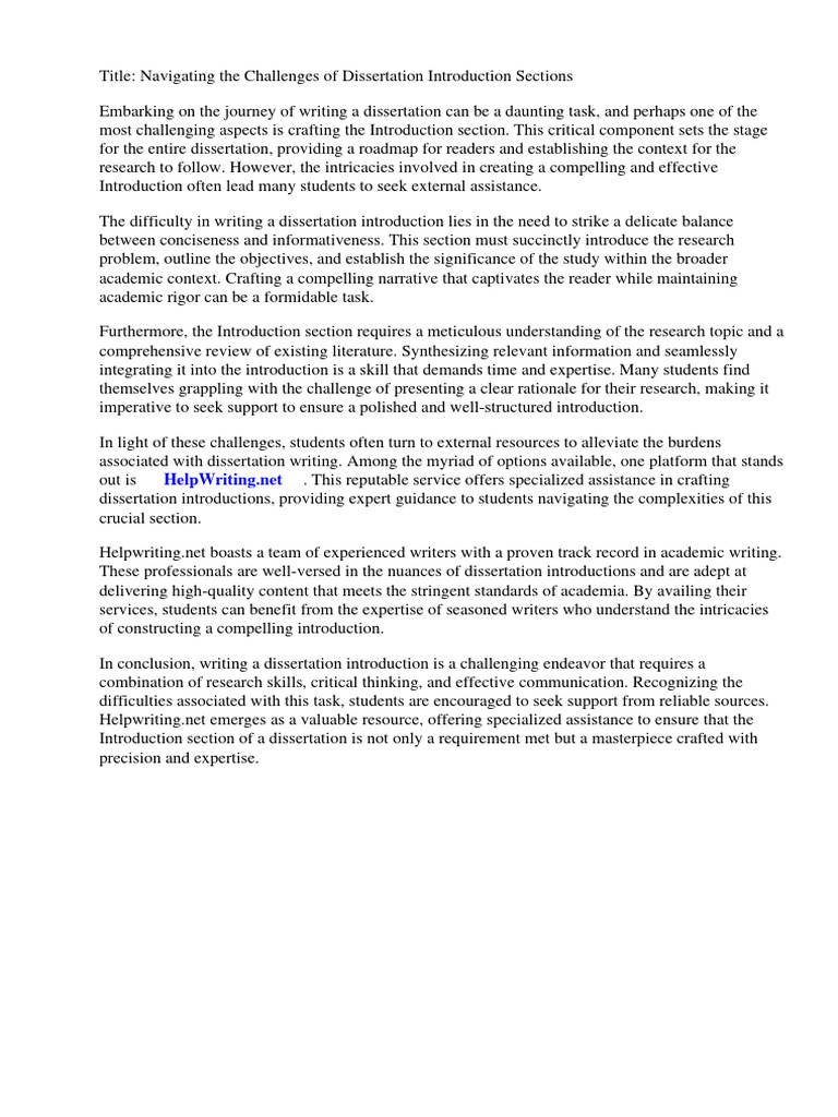 Dissertation Introduction Sections Pdf Thesis Essays