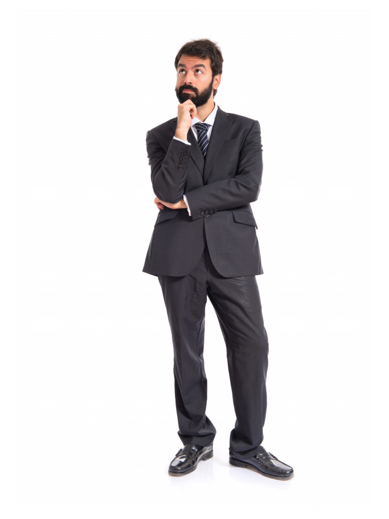 Businessman Thinking Isolated White Background | PDF