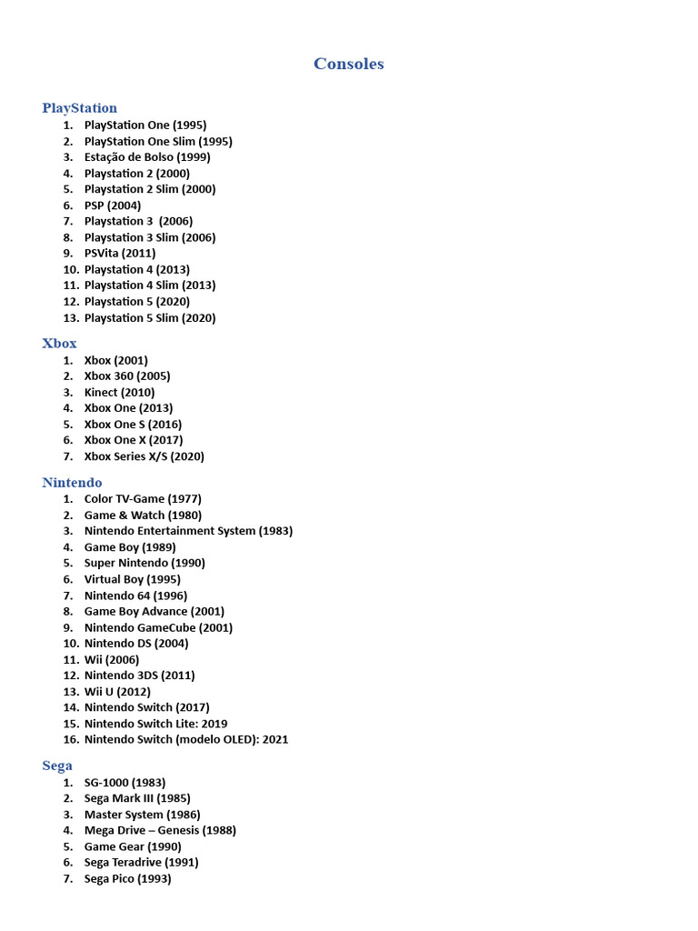 Video Games - Consoles | PDF