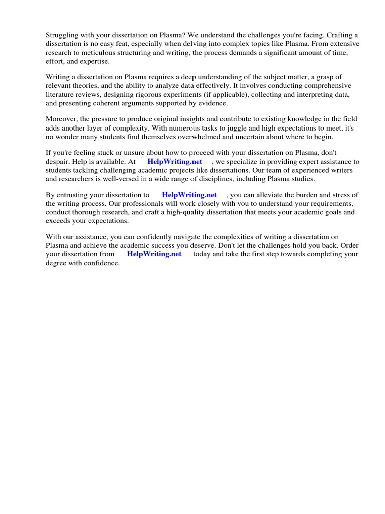 Dissertation Plasma | PDF | Plasma (Physics) | Gases