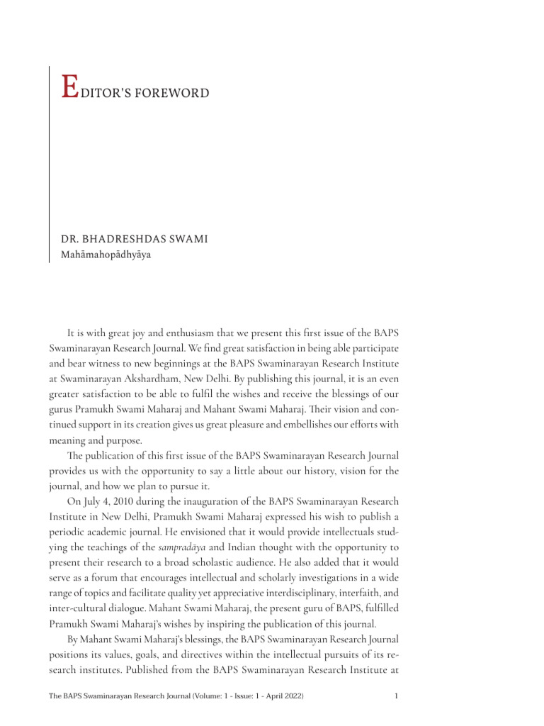 BSRJ 01 01 01 Editors Foreword | PDF | Science & Mathematics