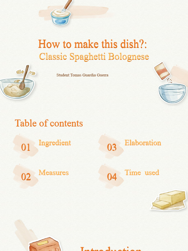 Classic Spaghetti Bolognese Recipe | PDF