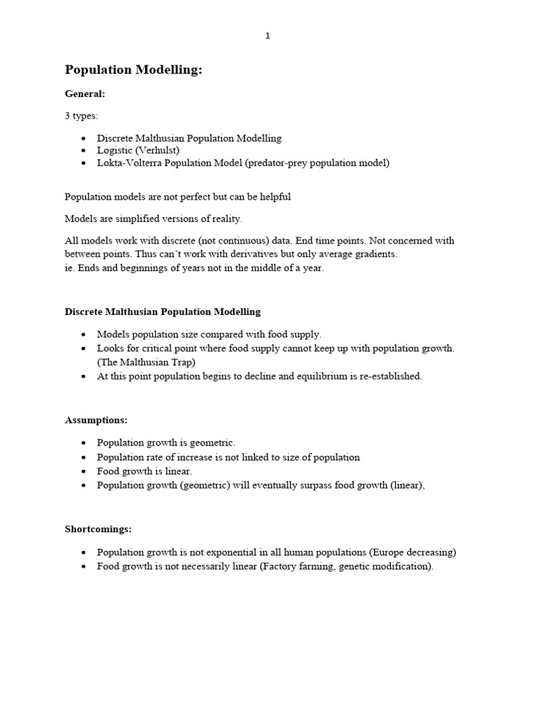 Population Modeling Techniques Explained | PDF | Logistic Function ...