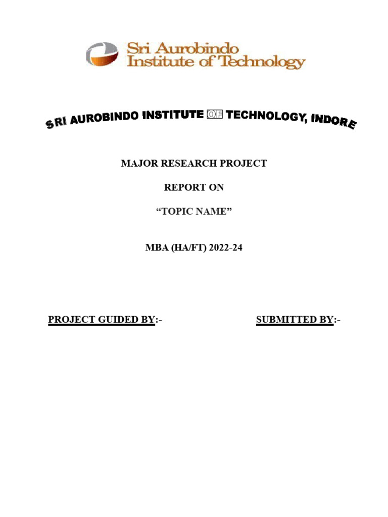 Major Research Project Format | PDF
