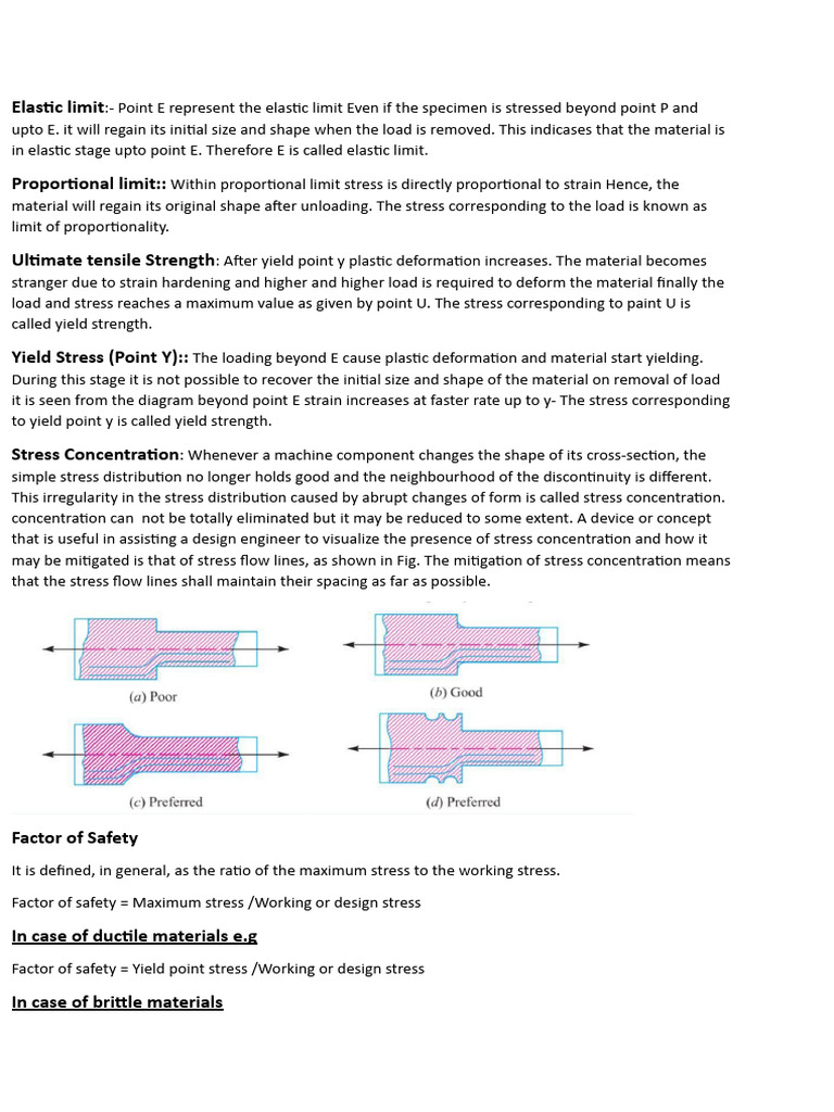 Understanding Elastic Limit and Stress Factors | PDF | Deformation (Engineering) | Yield ...