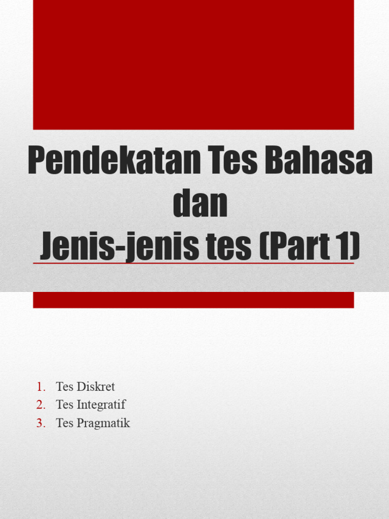 Jenis-Jenis Tes Part 1 | PDF | Karier & Perkembangan | Seni & Disiplin ...