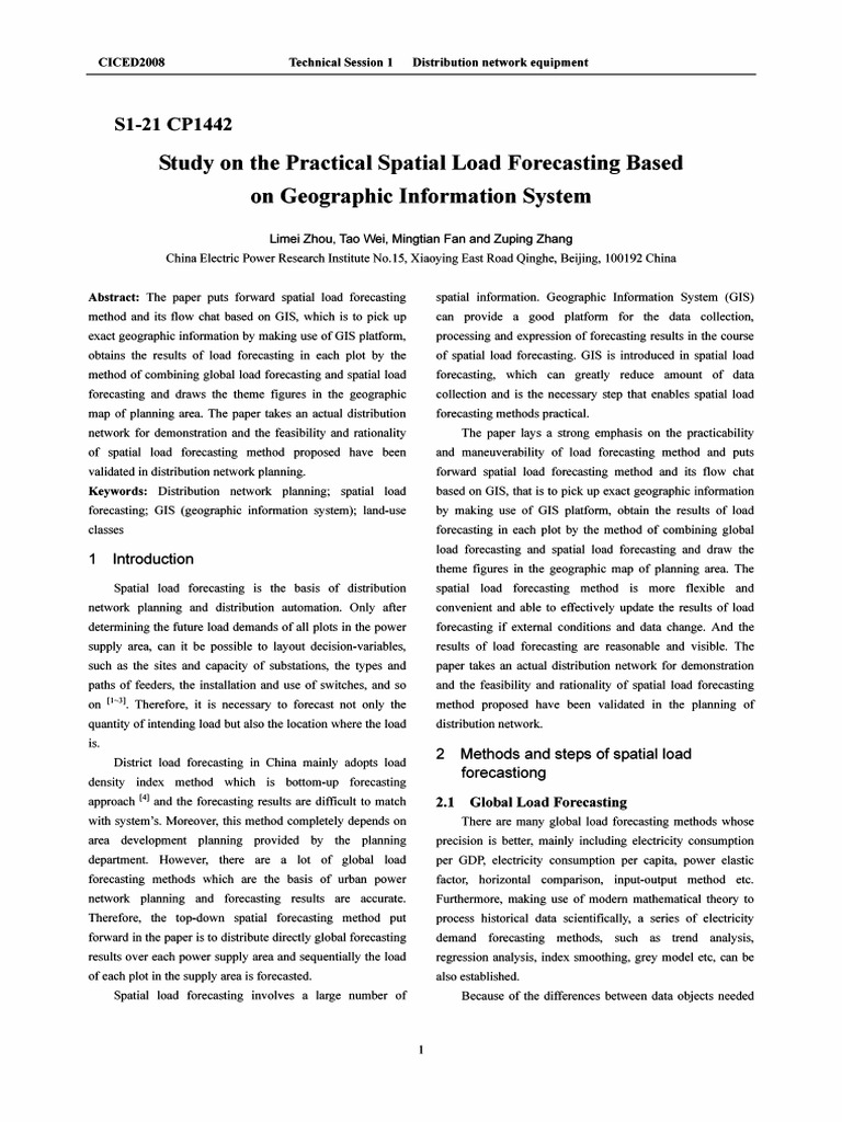 Lime I Zhou 2008 | PDF | Geographic Information System | Forecasting