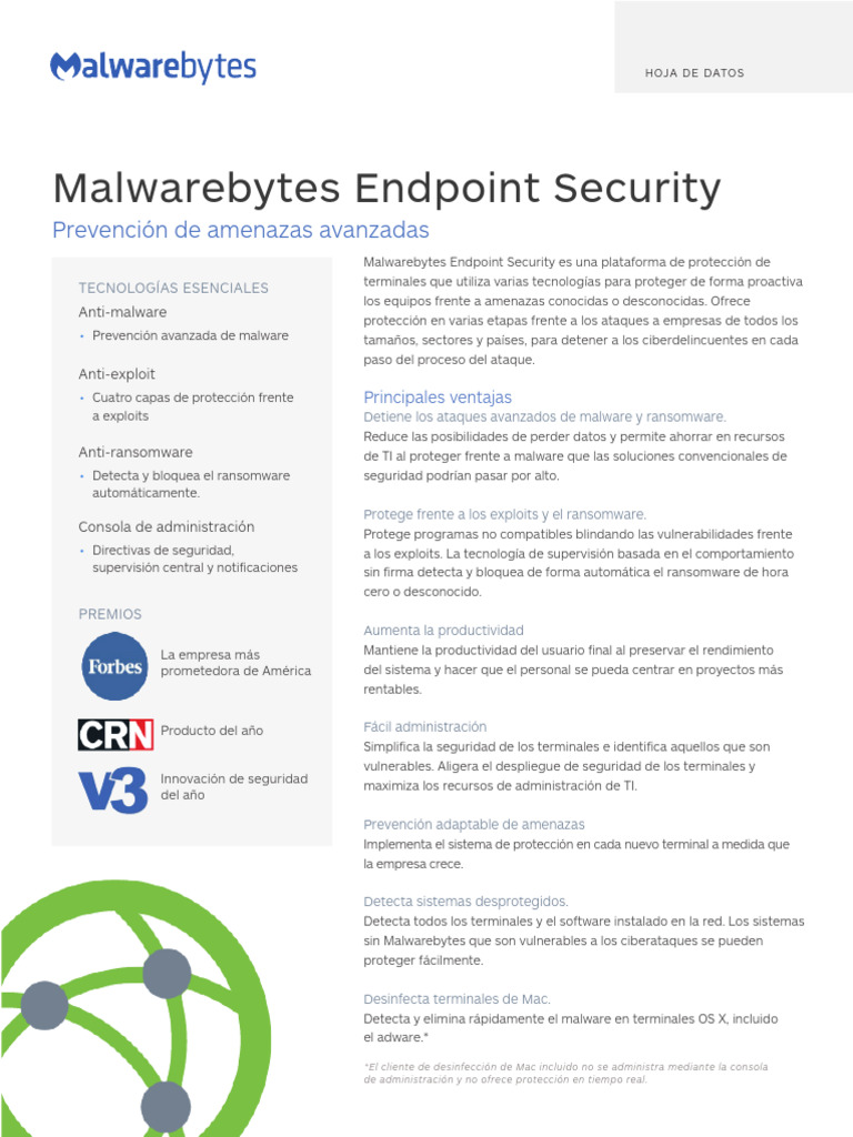 Malwarebytes Endpoint Security | PDF | Mac OS | Secuestro de datos