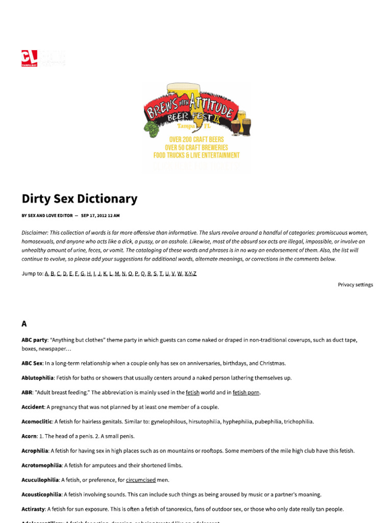 The Dirty Dictionary | PDF
