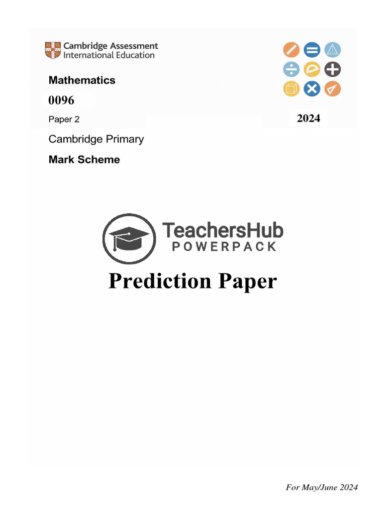 Prediction Paper - Calculator Paper 2 MS | PDF | Mathematics | Discrete ...