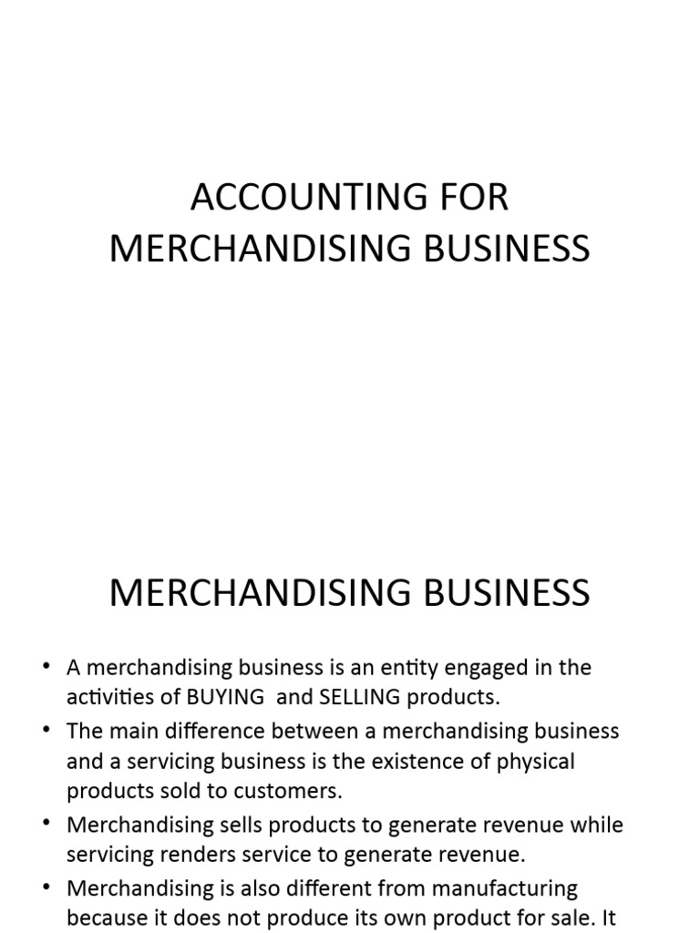 Merchandising Business | PDF | Debits And Credits | Business