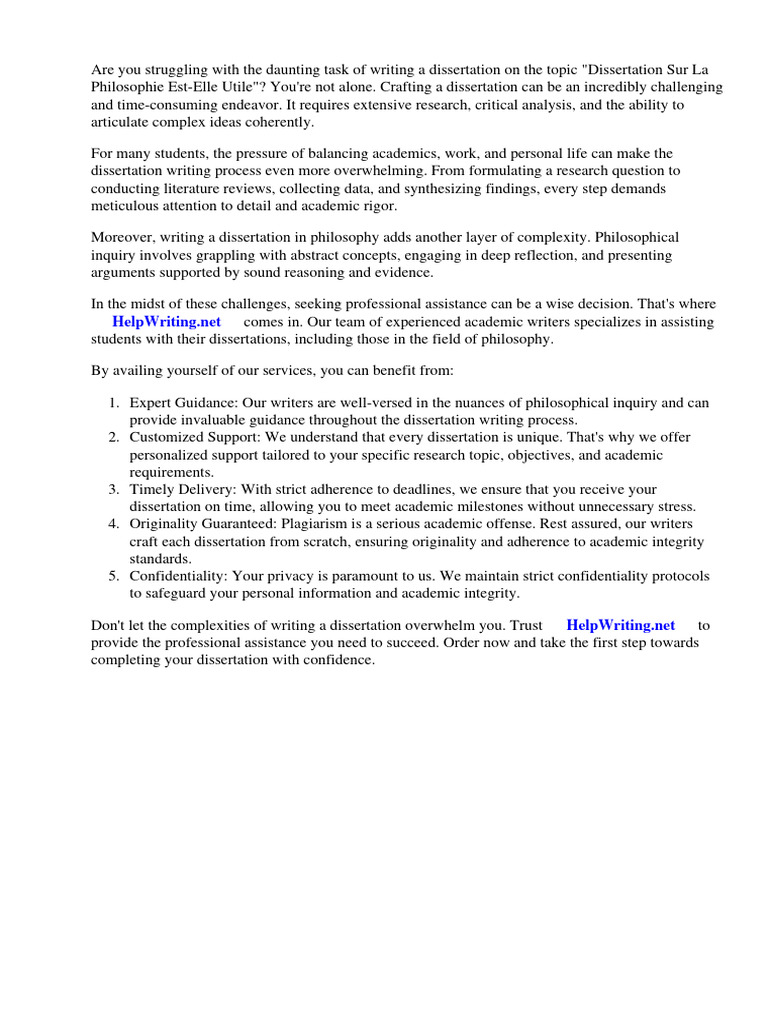 Philosophy Dissertation Help | PDF | Scribd | Thesis