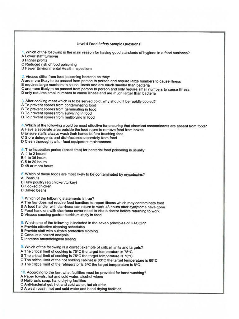 FSL4 Sample Question | PDF