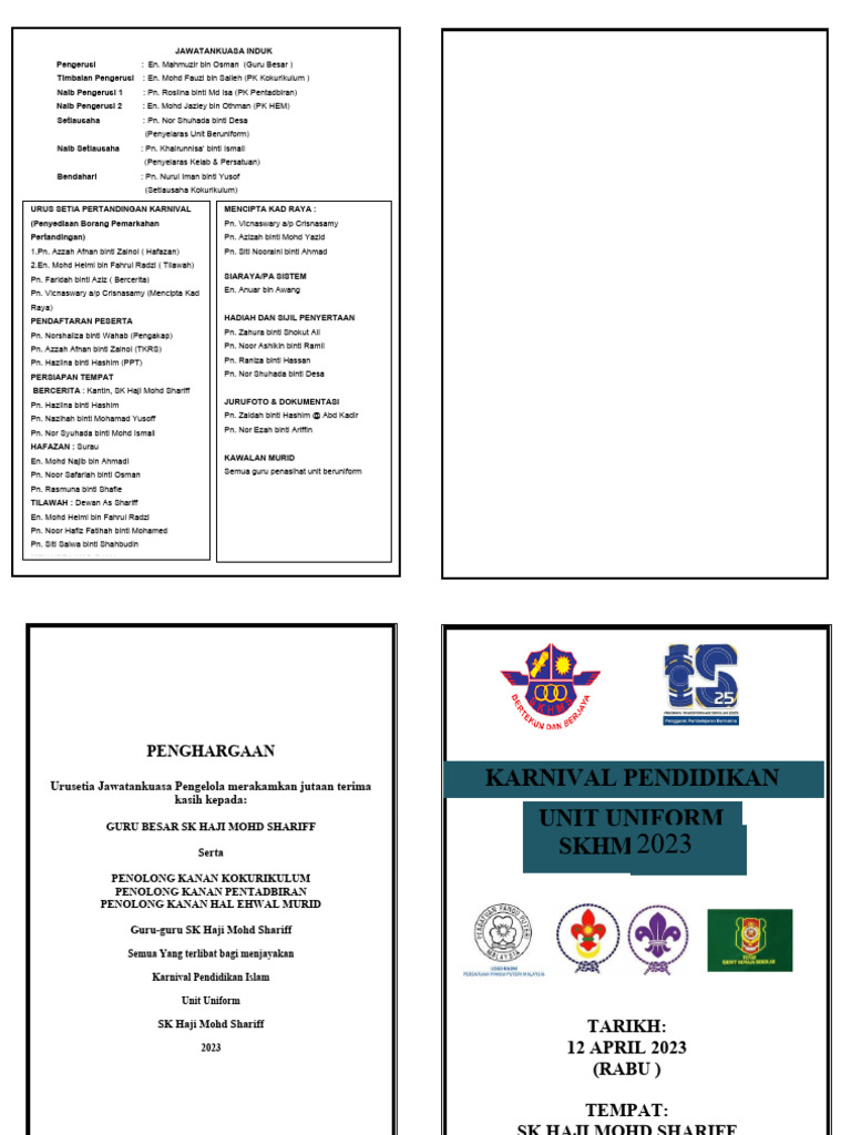 Broucher Karnival Pendidikan Islam | PDF