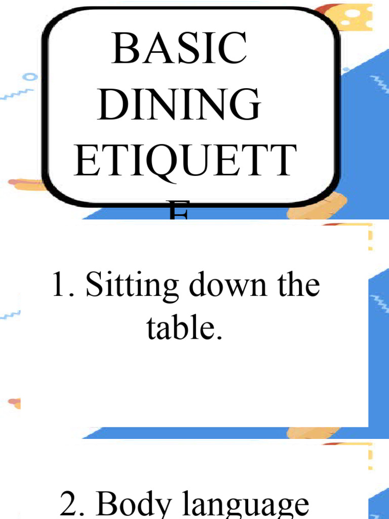 Table Manners 1 | PDF