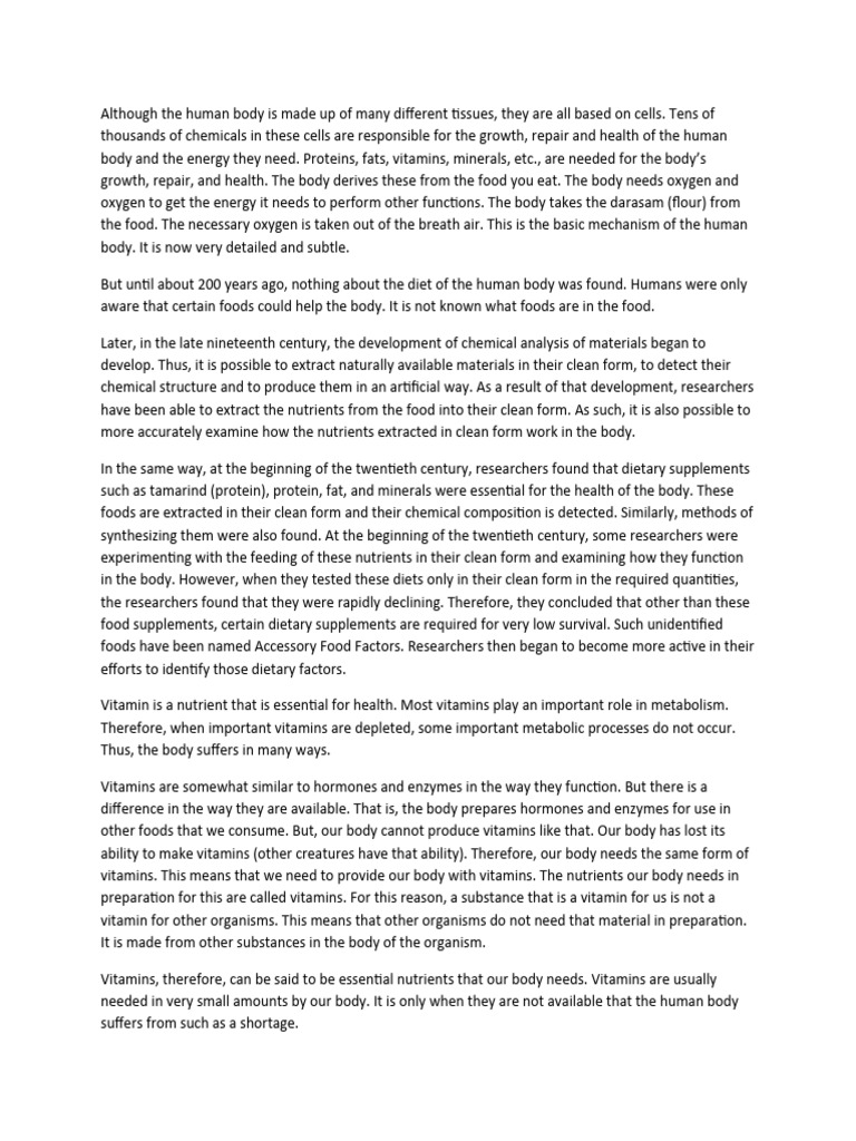 Expository Essay | PDF | Vitamin | Nutrients