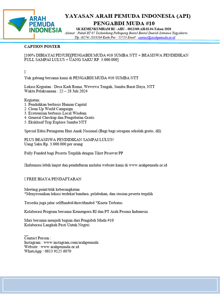 CAPTION POSTER DAN TWIBBON PM10 | PDF