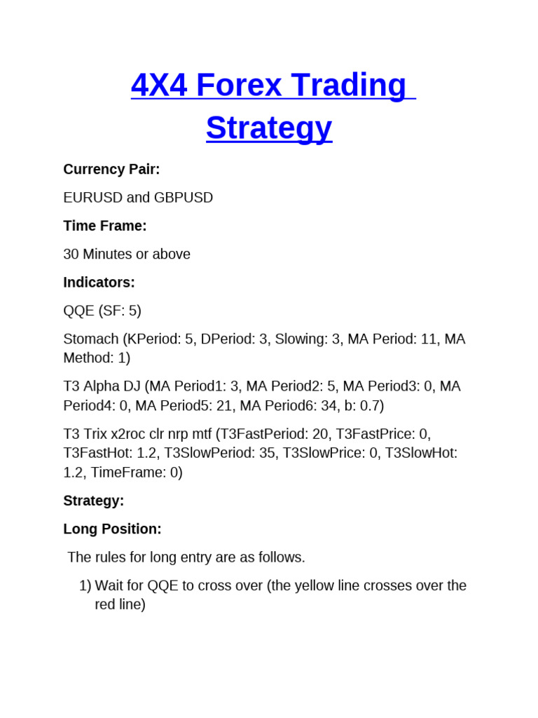 4x4 Forex Trading Strategy PDF Free | PDF