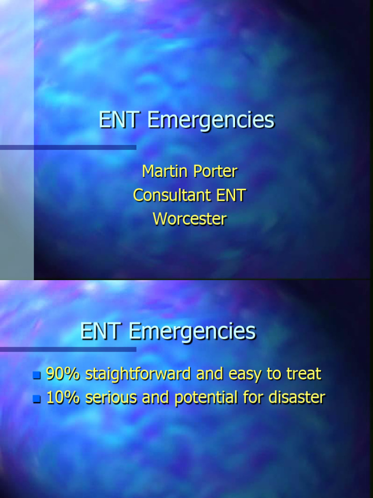 ENT Emergencies1 | PDF