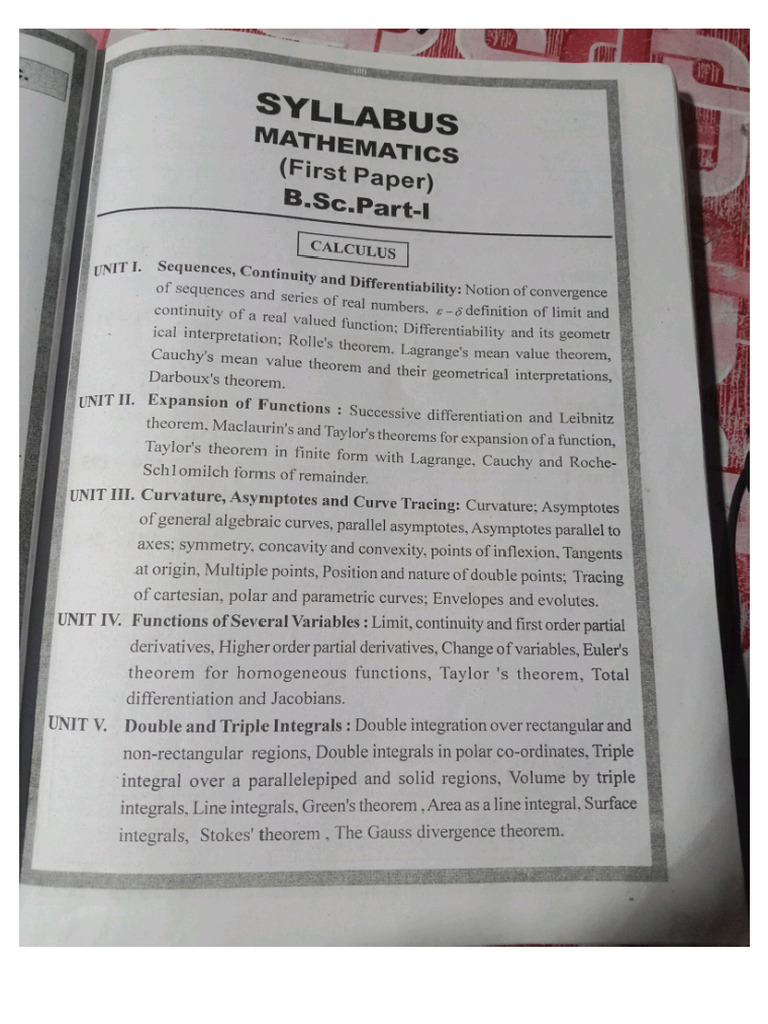 Maths Syllabus. | PDF