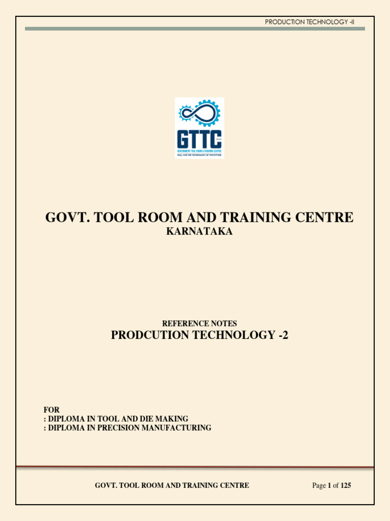 Production Technology II Reference Notes | PDF | Machining | Piston