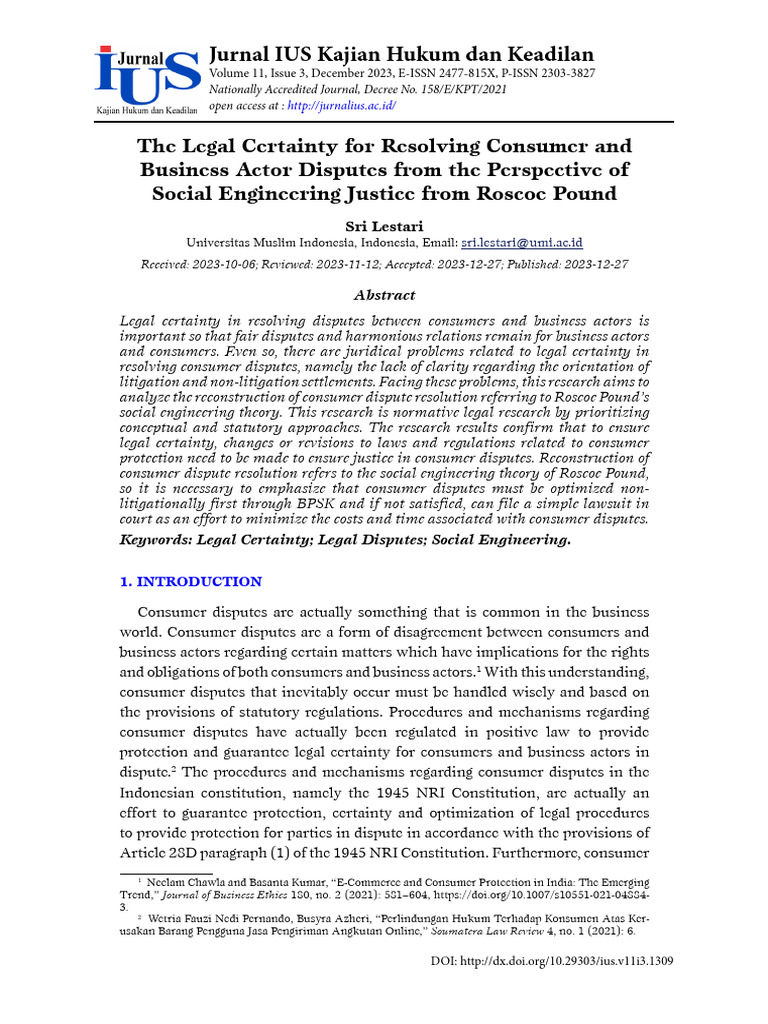 11 +Sri+Lestari | PDF | Mediation | Alternative Dispute Resolution