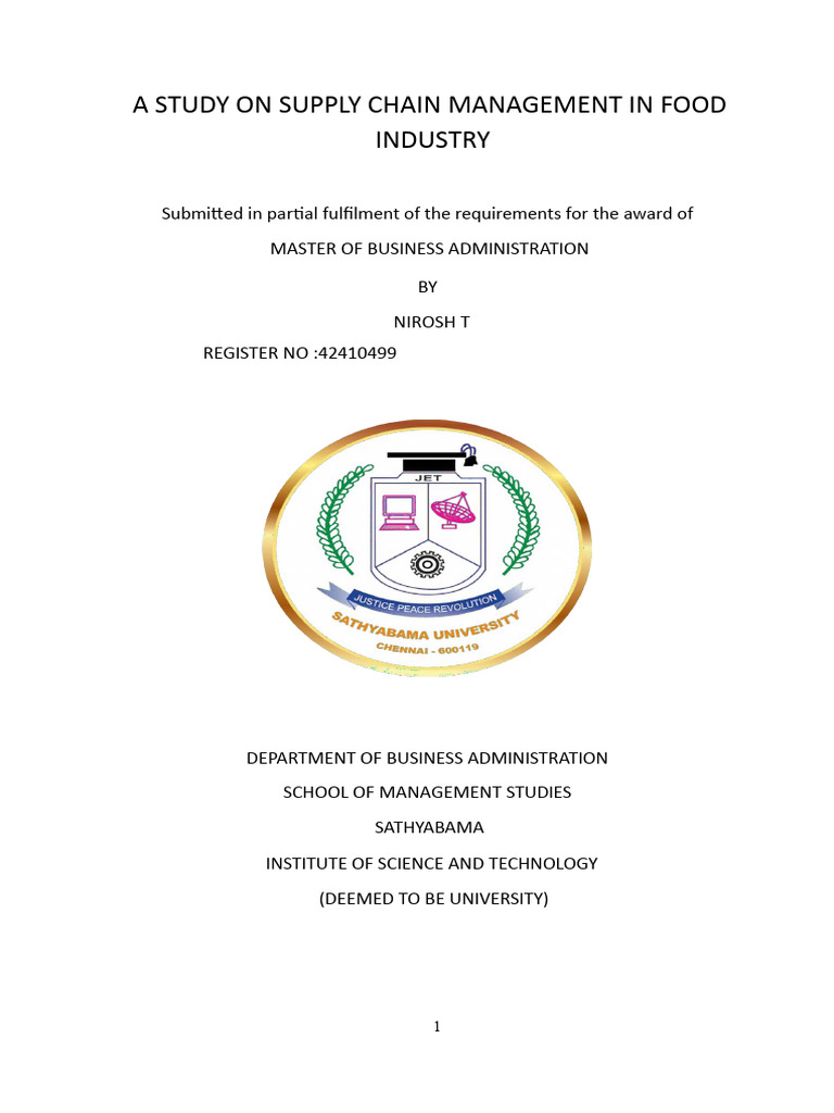 Nirosh Food Industry | PDF | Supply Chain Management | Supply Chain