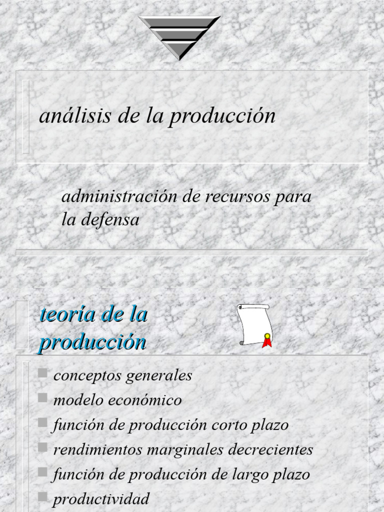 Teoría de Producción y Productividad | PDF | Función de producción ...