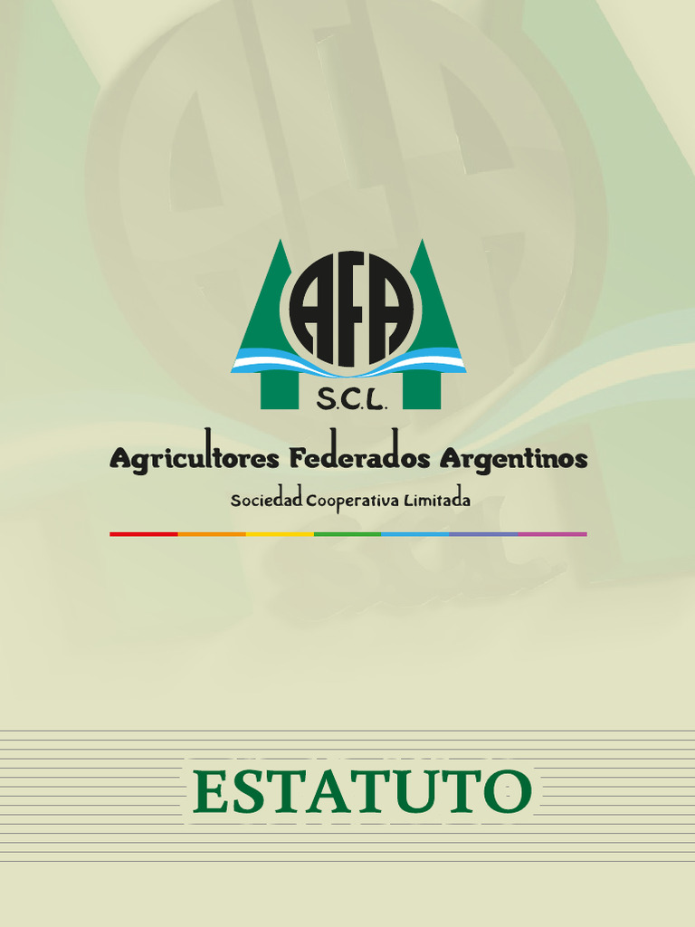 Estatuto AFA | PDF | Cooperativa | Agricultura