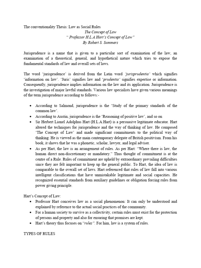 The Conventionality Thesis. VI | Download Free PDF | Jurisprudence ...