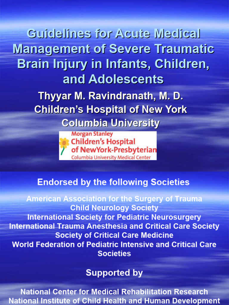 30 - TBI Guidelines (PICU COURSE) | PDF | Traumatic Brain Injury ...