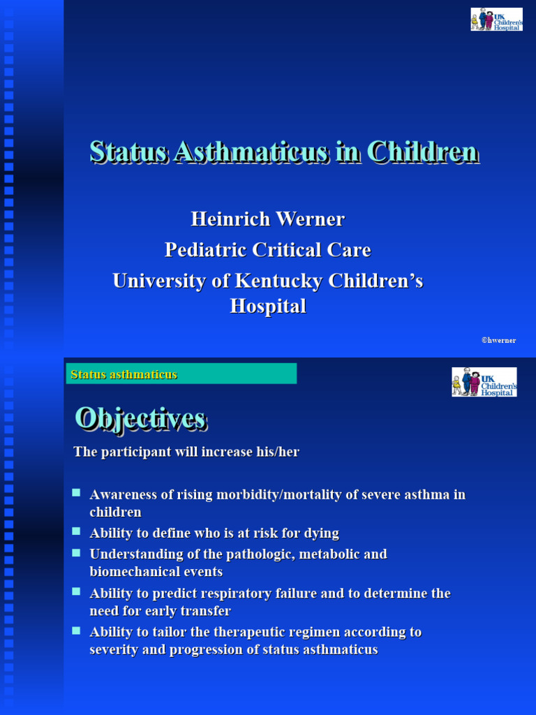 41 - Asthma (Picu Course) | PDF | Asthma | Medical Specialties