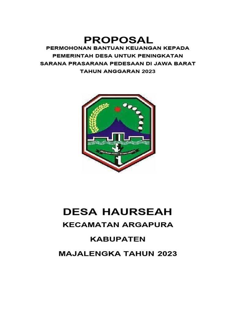 Proposal Desa Haurseah Bantuan Keuangan-1 | PDF