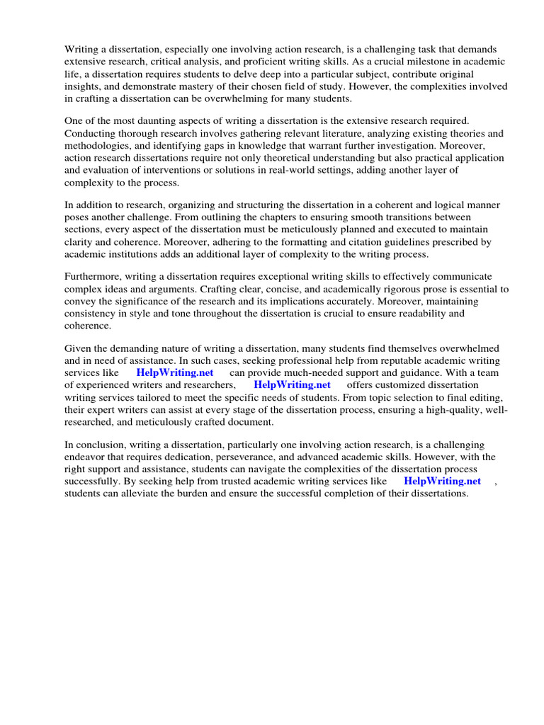 Dissertation Action Research | PDF | Thesis | Knowledge