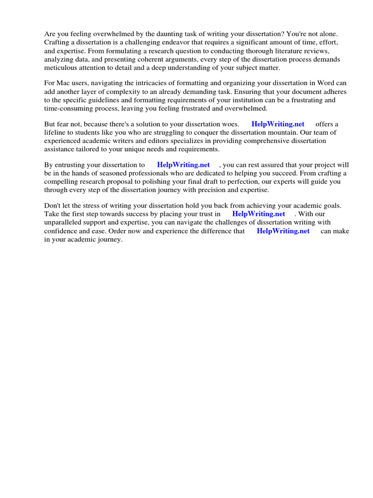 Dissertation Template Word Mac | PDF | Thesis | Essays