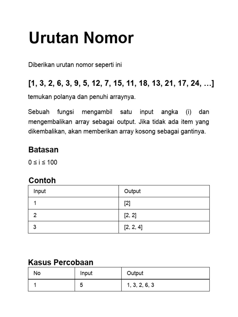 soal latihan coding Javascript Urutan Nomor 2 | PDF