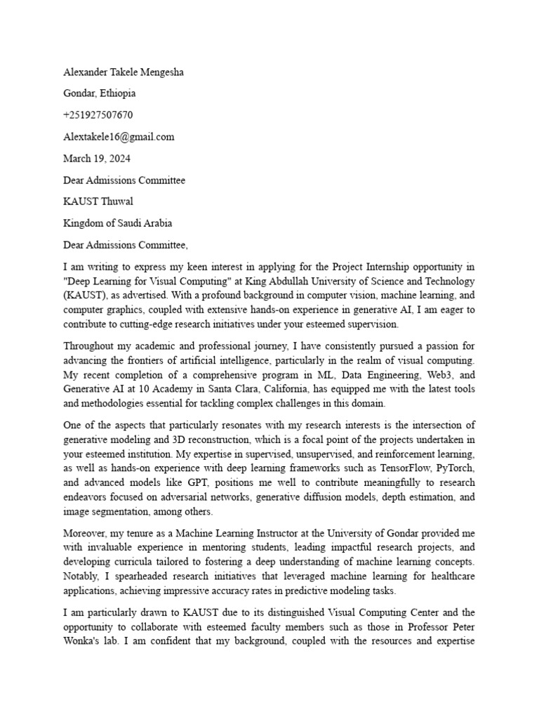 Statement of Purpose | PDF | Machine Learning | Artificial Intelligence