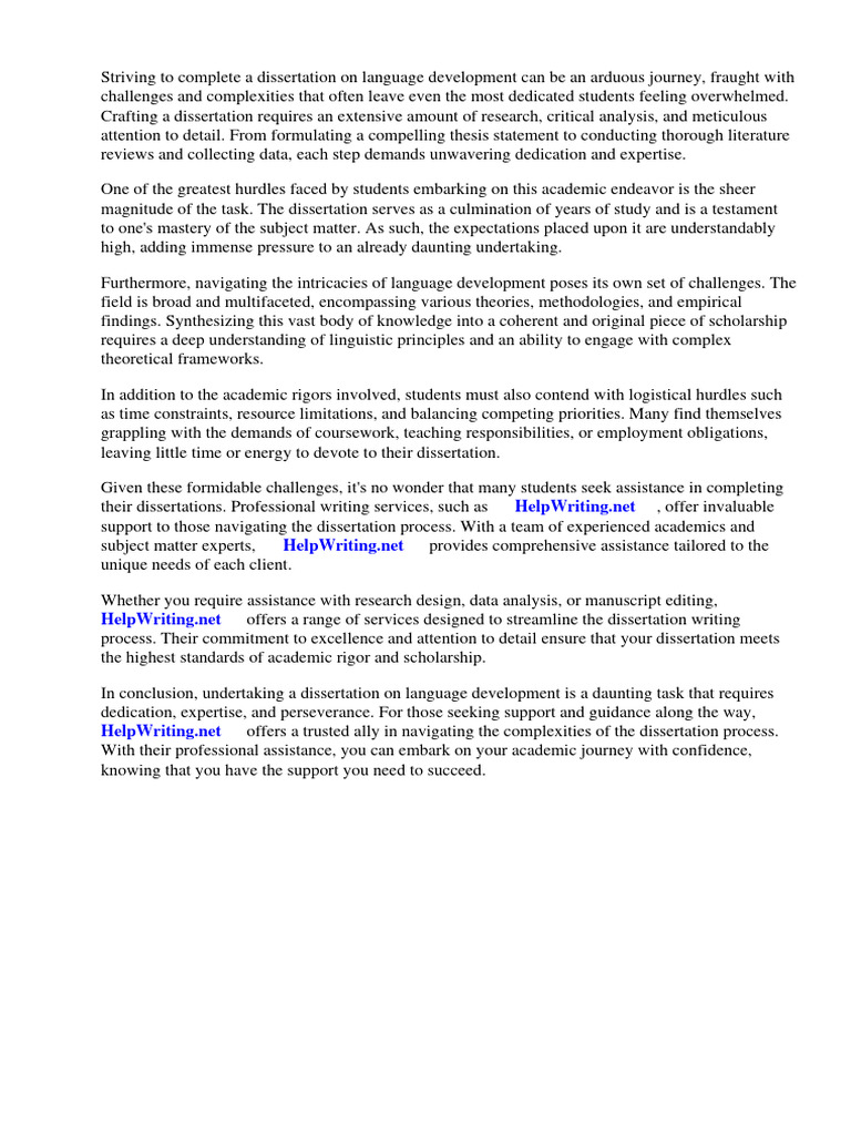 Dissertation on Language Development | PDF | Second Language Acquisition | Literacy