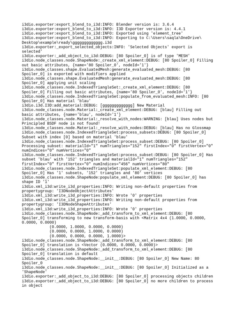 Exporting Blender to I3D Guide | PDF | Shape | Computing