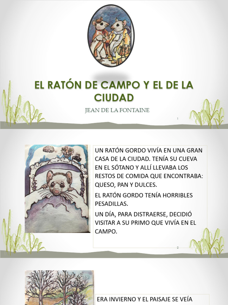 El Ratón de Campo y El de La Ciudad en MAYUSCULA PDF | PDF | Cocina ...